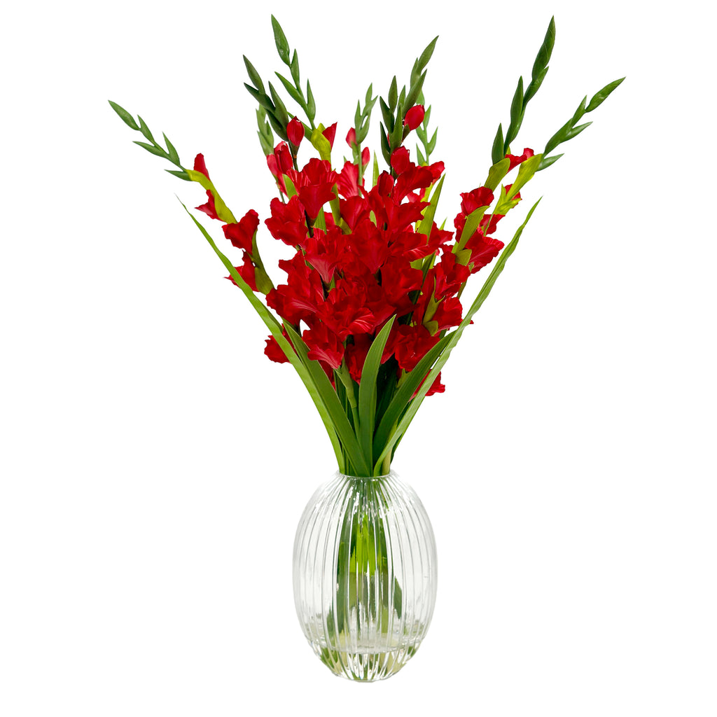 Gladiolus Red Silk Flower Arrangement - Plant Couture – Francisco Plant ...